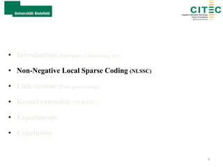 Non-Negative Local Sparse Coding for Subspace Clustering | PPTX
