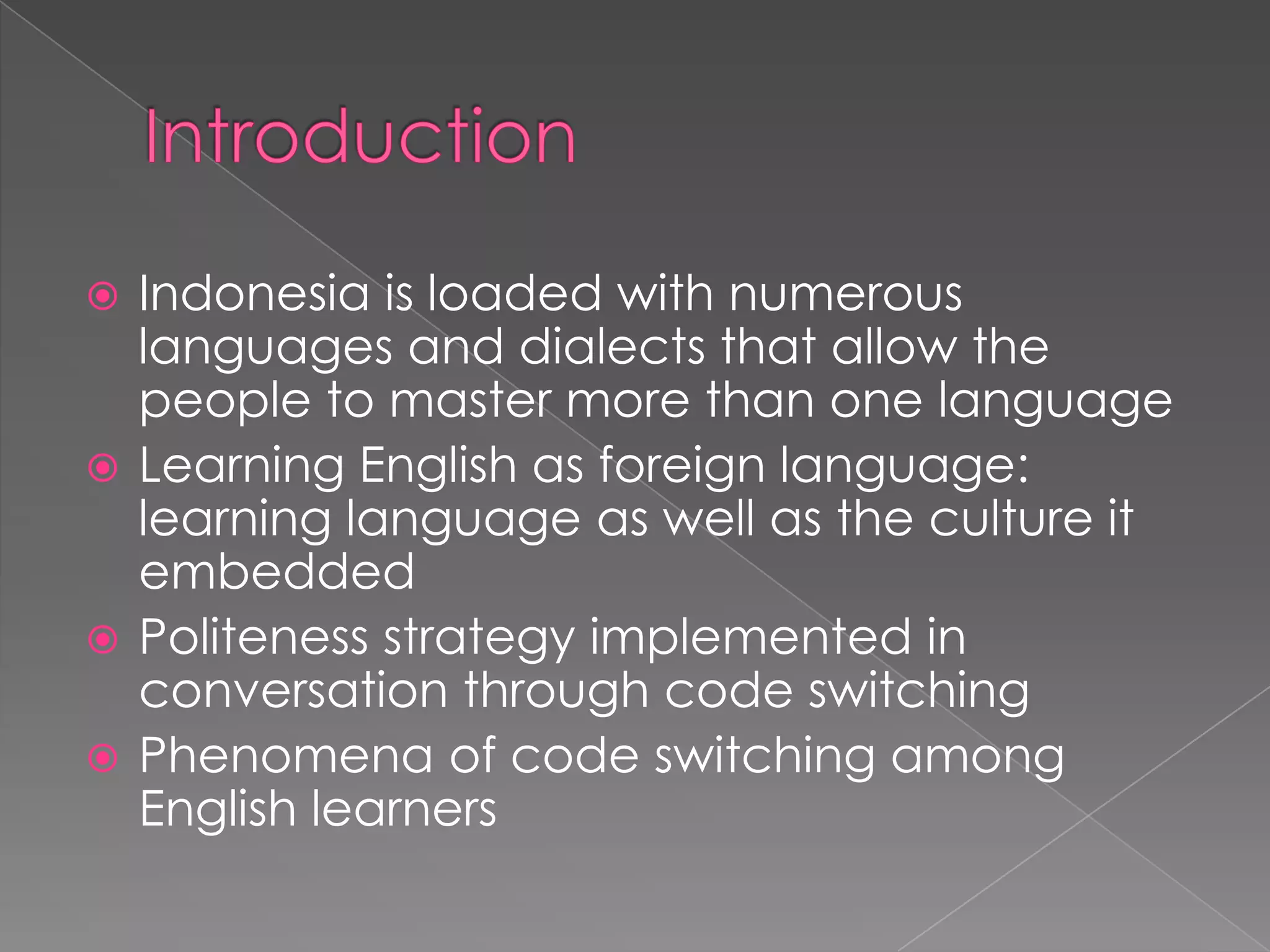 Code Mixing And Code Switching In Text Messages Among English ...