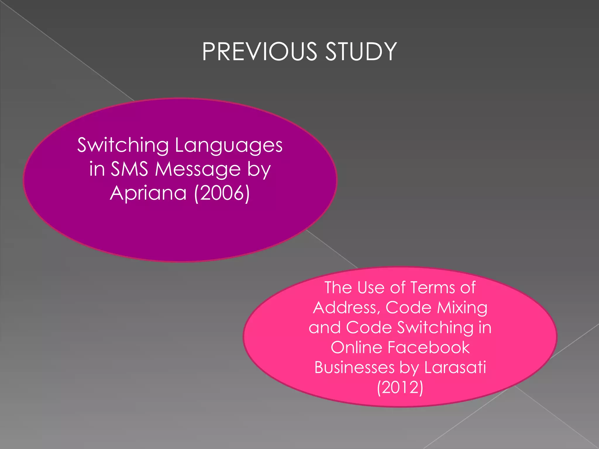 Code Mixing And Code Switching In Text Messages Among English Department Students And Lecturers ...