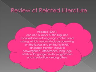 Code Mixing And Code Switching In Text Messages Among English ...