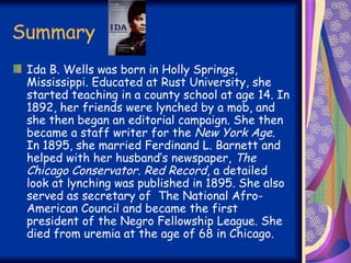 Ida B. Wells | PPT