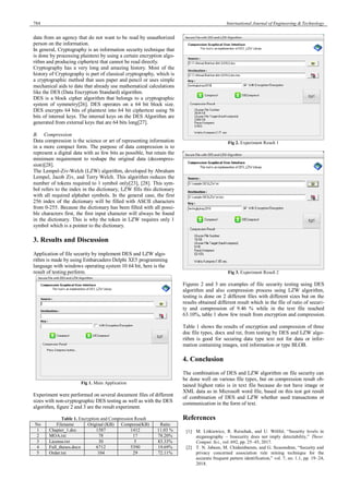 Application of Data Encryption Standard and Lempel-Ziv-Welch Algorithm ...