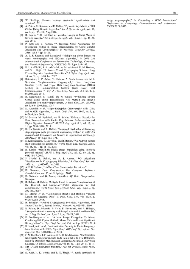 Application of Data Encryption Standard and Lempel-Ziv-Welch Algorithm ...