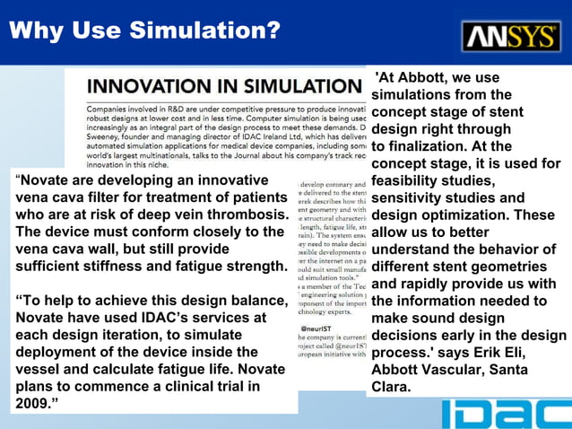 Medical Device Simulation Using ANSYS | PPT