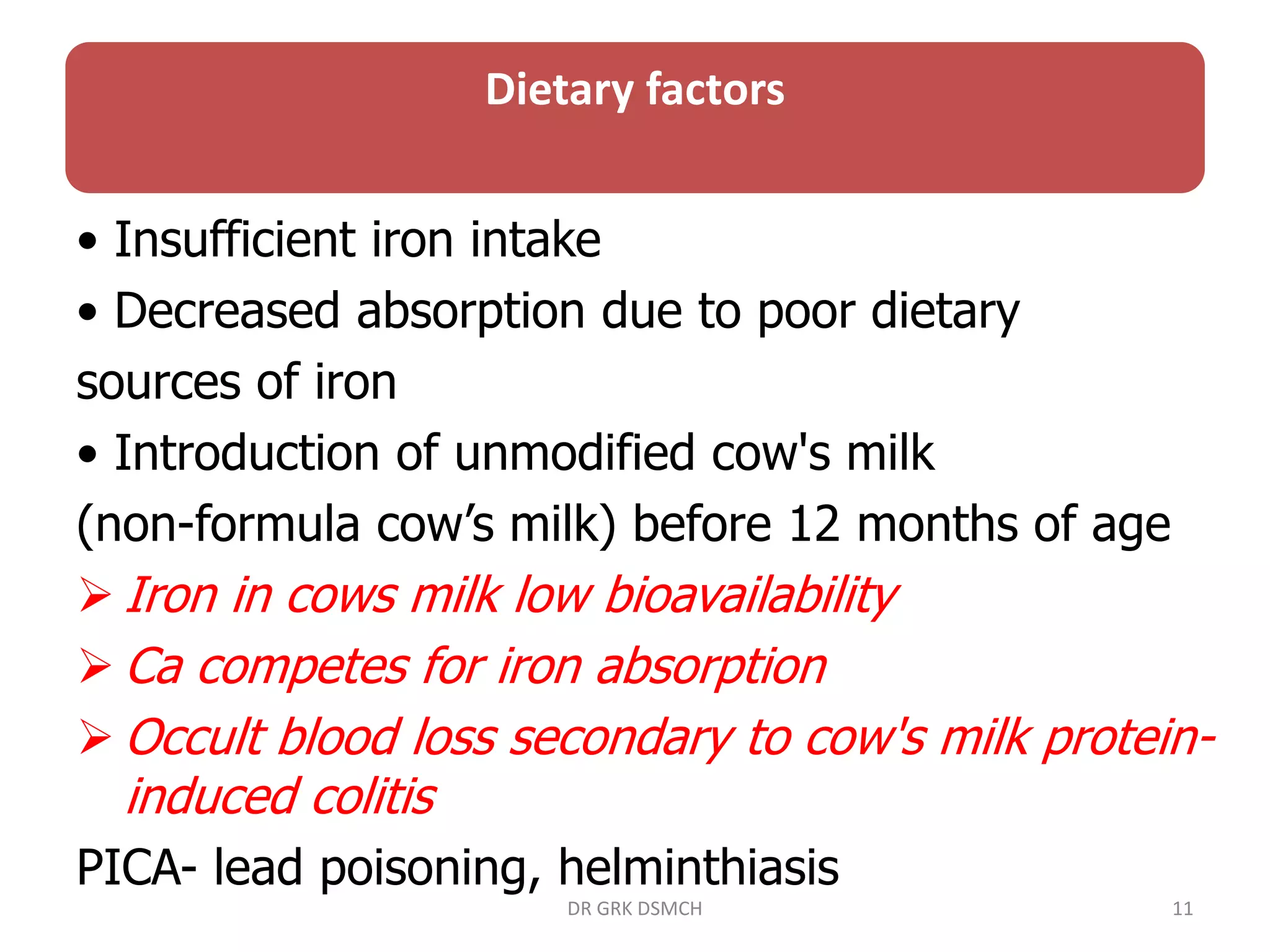 Iron Deficiency Anemia DR G.Rajkumar | PPTX