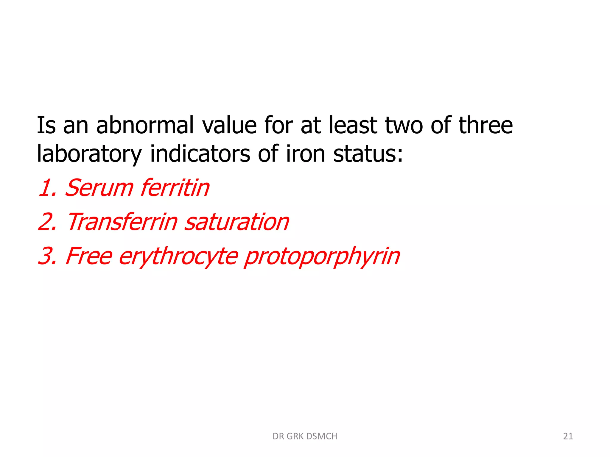 Iron Deficiency Anemia DR G.Rajkumar | PPTX