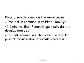 Iron Deficiency Anemia DR G.Rajkumar | PPTX