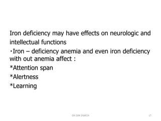 Iron Deficiency Anemia DR G.Rajkumar | PPTX