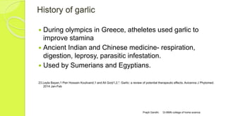 Ida garlic presentation | PPTX