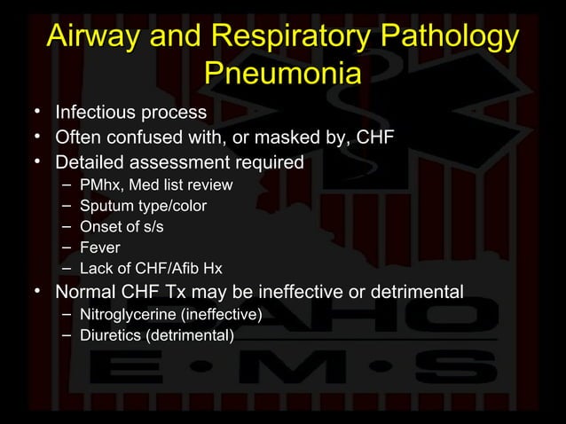 EMS CPAP Training | PPT | Lung and Respiratory Health | Diseases and ...