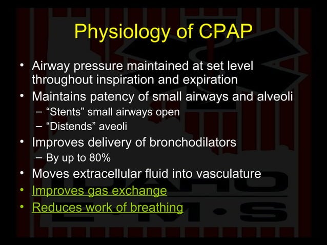 EMS CPAP Training | PPT | Lung and Respiratory Health | Diseases and ...