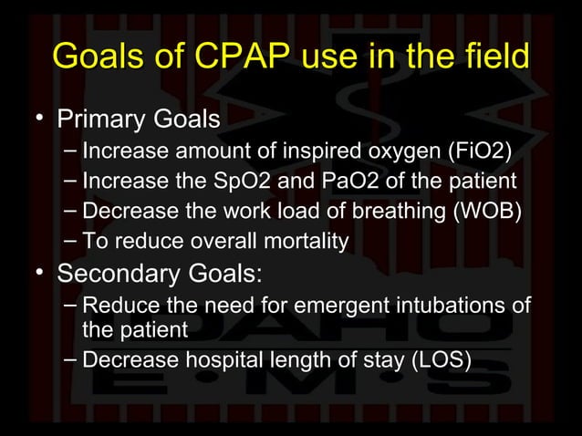 EMS CPAP Training | PPT | Lung and Respiratory Health | Diseases and ...