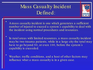 Idaho Mass Casualty Incident Response | PPT