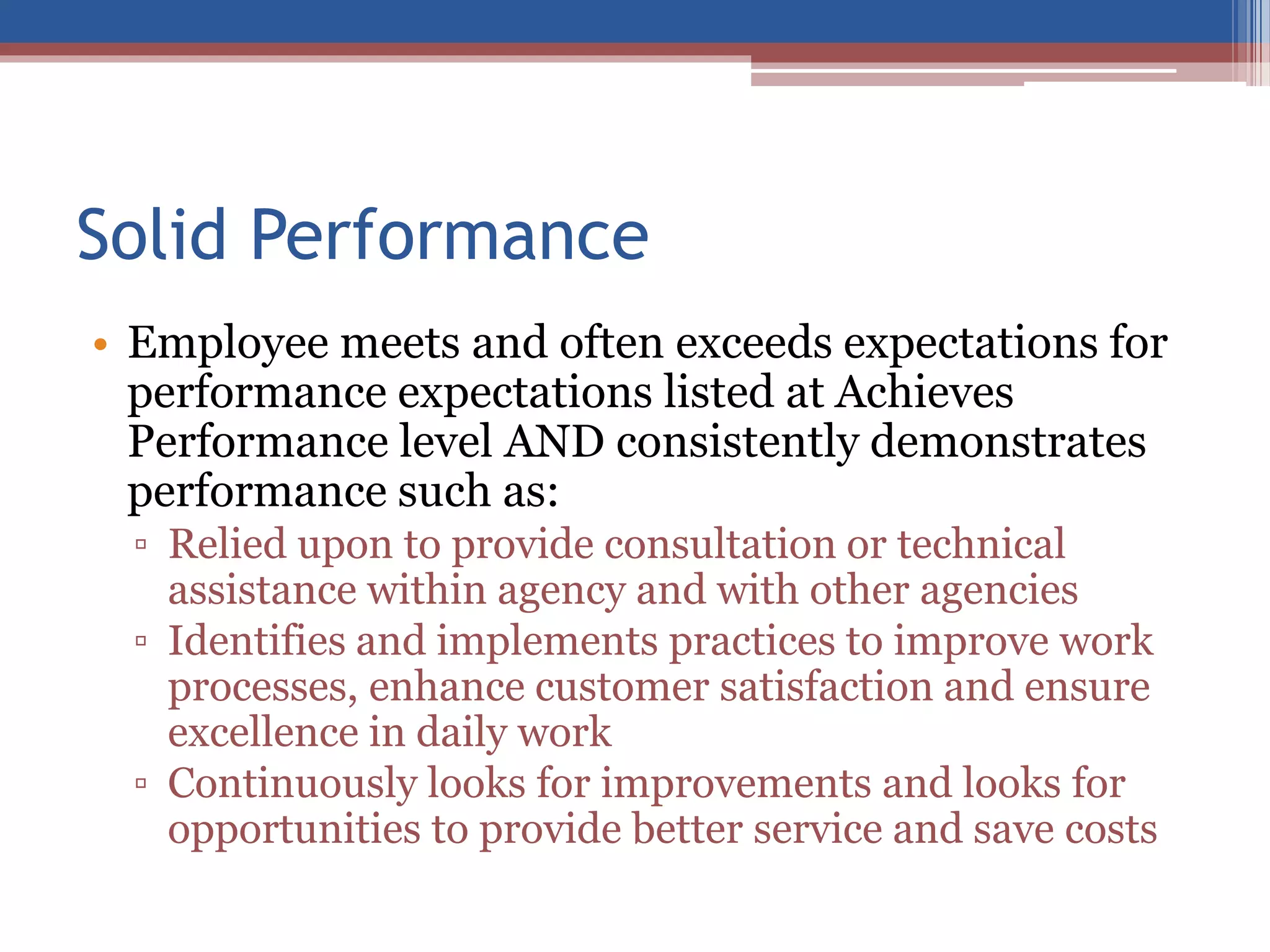 Idaho State Employee Expectations and Rating Levels | PPTX