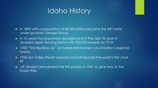 Idaho state project | PPTX