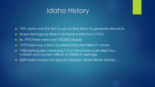 Idaho state project | PPTX