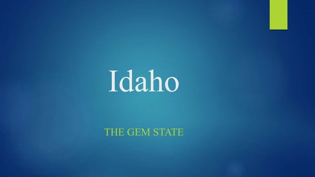 Idaho state project | PPT