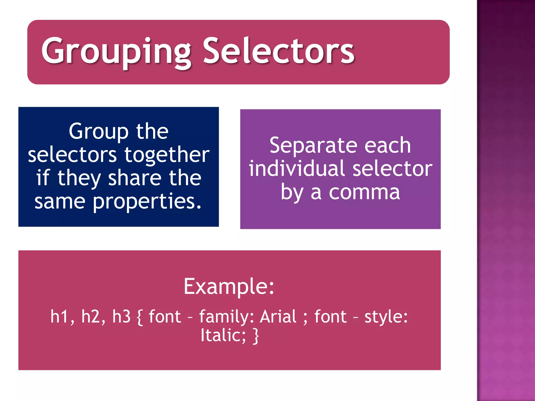 Id and class selector | PPTX