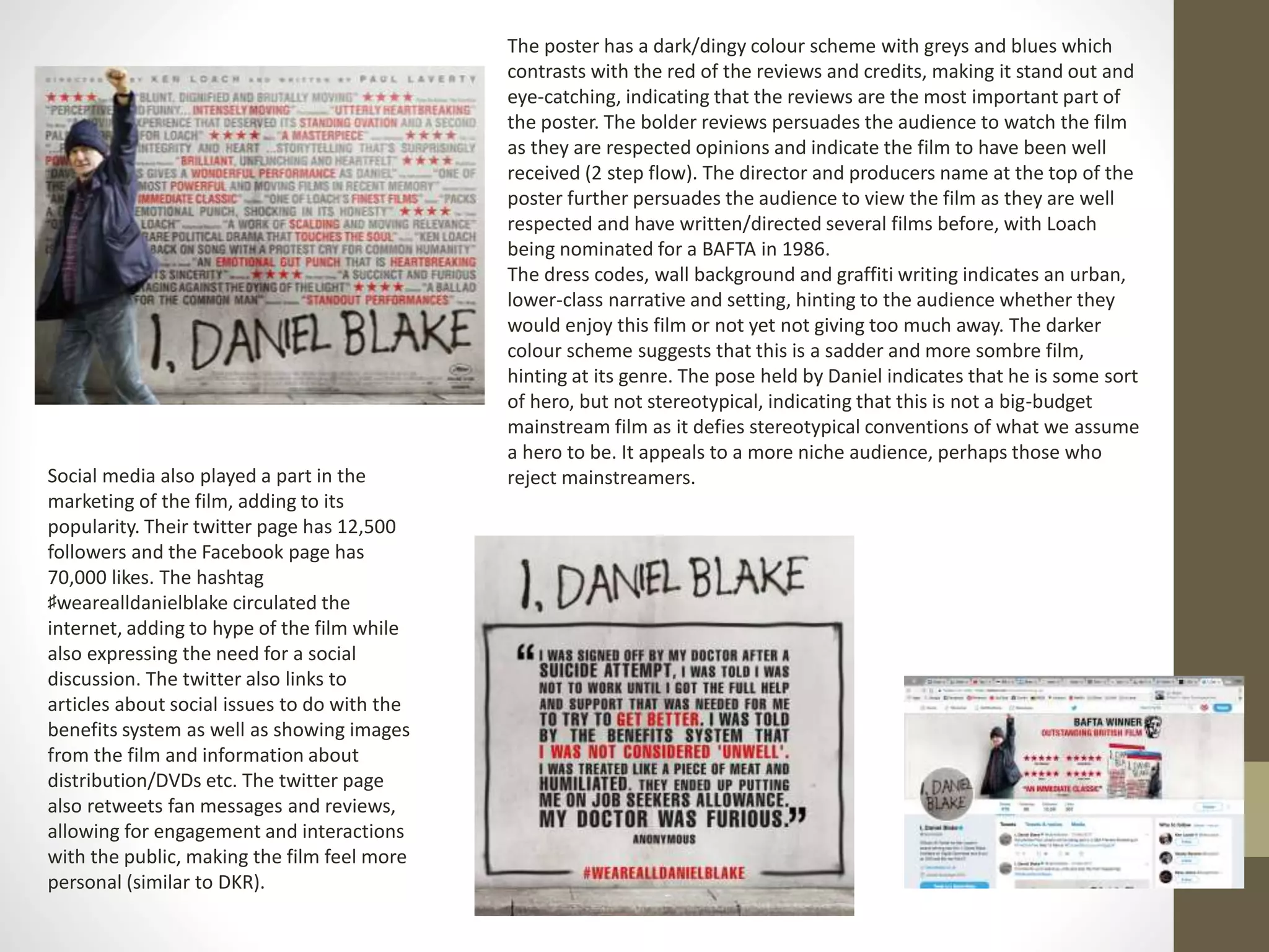 I, Daniel Blake film Case Study | PPTX