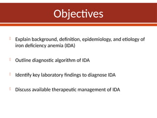 IRON DEFICIENCY ANEMIA IN A PATIENT A CASE | PPT