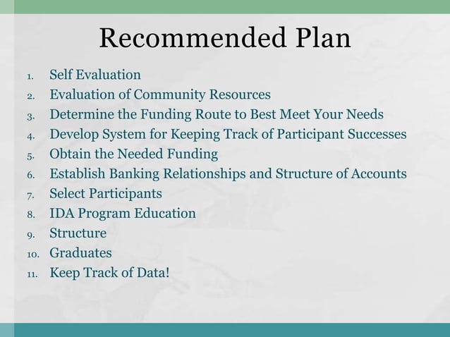 IDA Project Presentation 2010 | PPTX | Financial Assistance | Personal ...