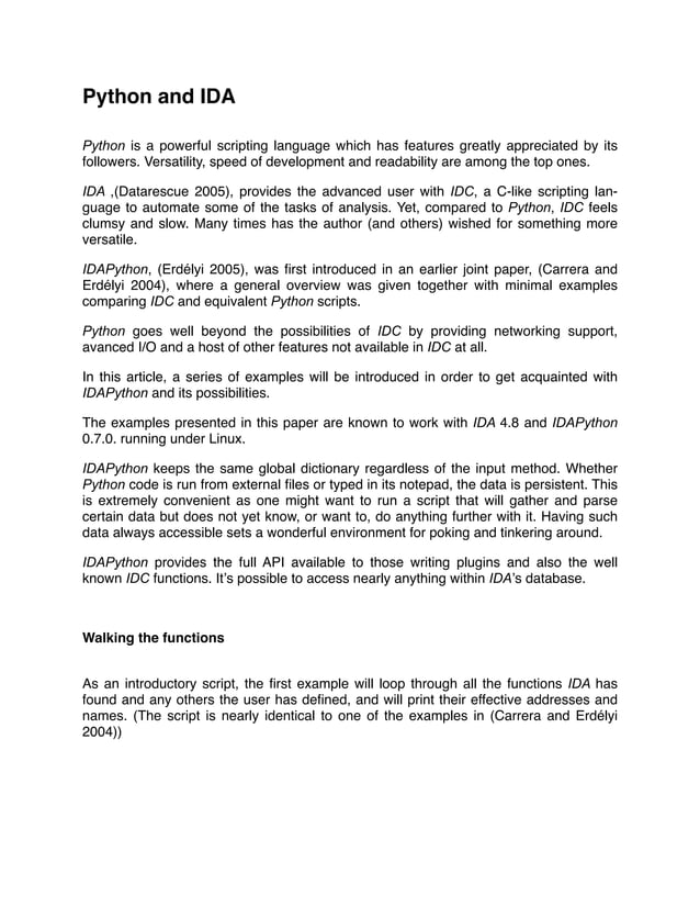 Ida python intro | PDF