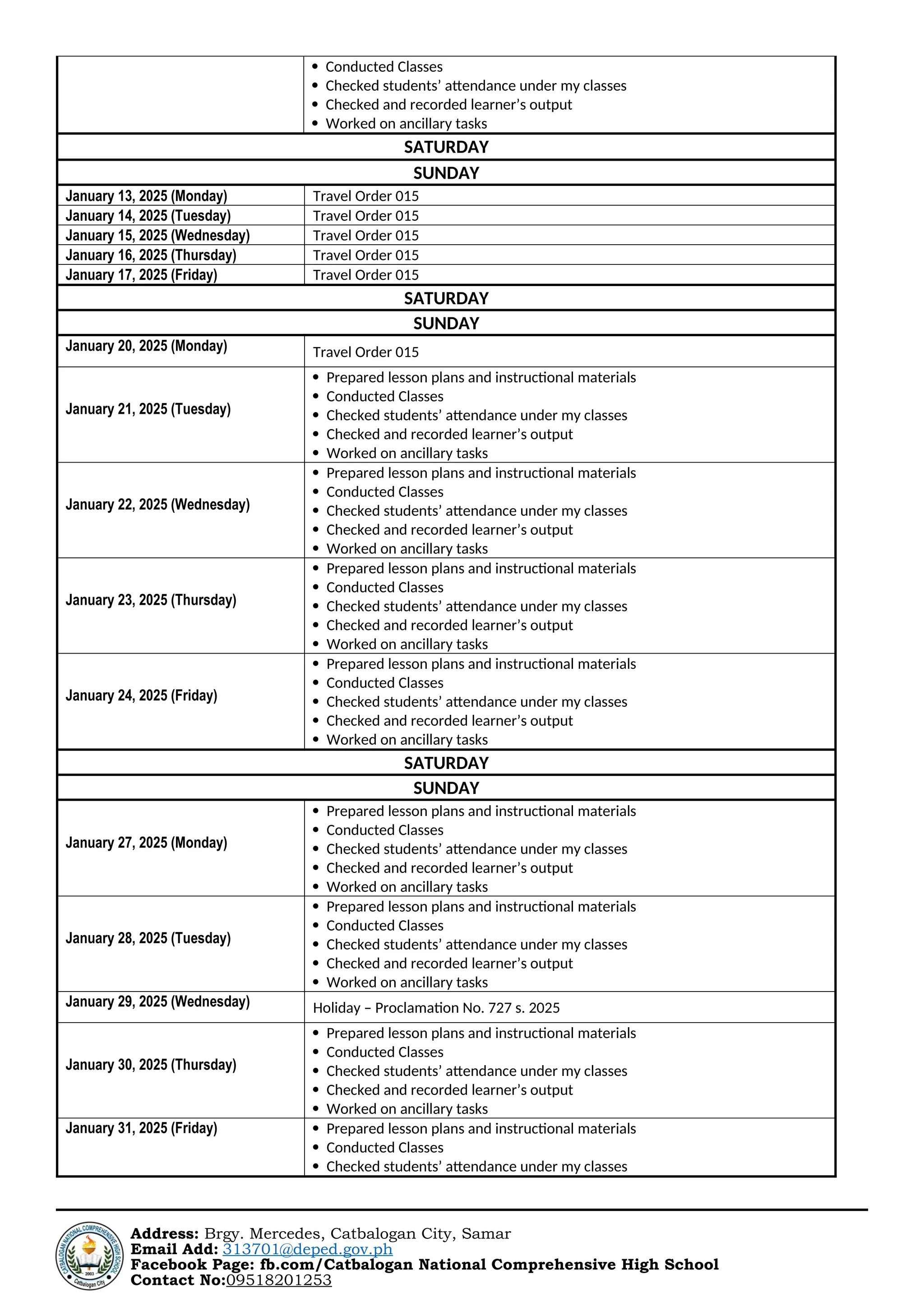 WORK WEEK PLAN AND INDIVIDUAL DAILY ACCOMPLISHMENT REPORT | DOCX