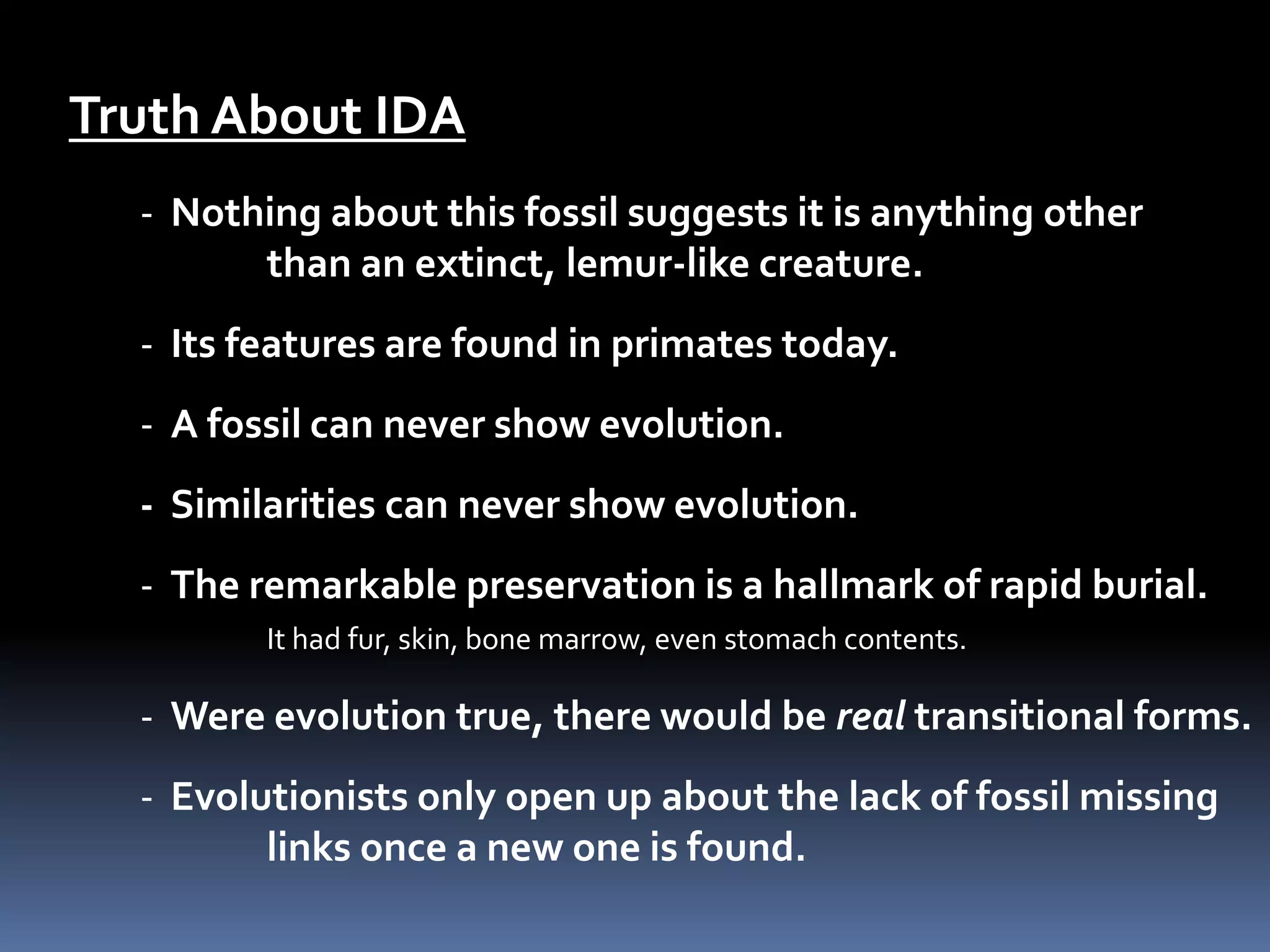 Ida The Over Hyped Fossil | PPTX