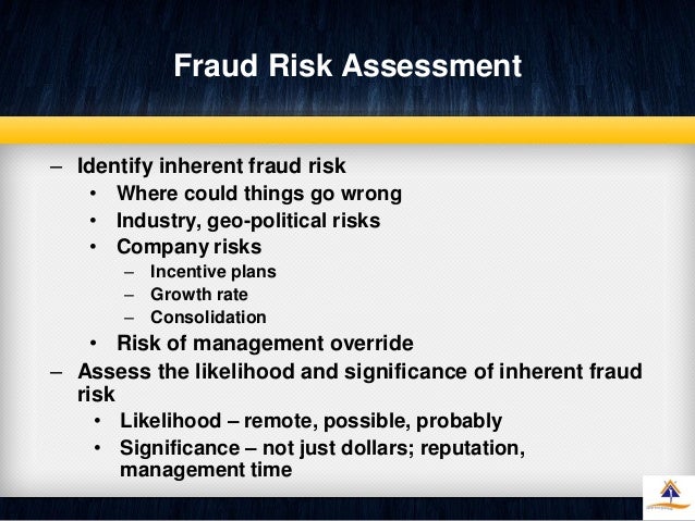 Fraud Risk Assessment
