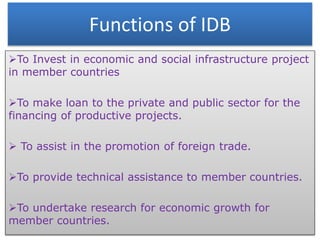Islamic Development Bank(IDB) | PPTX