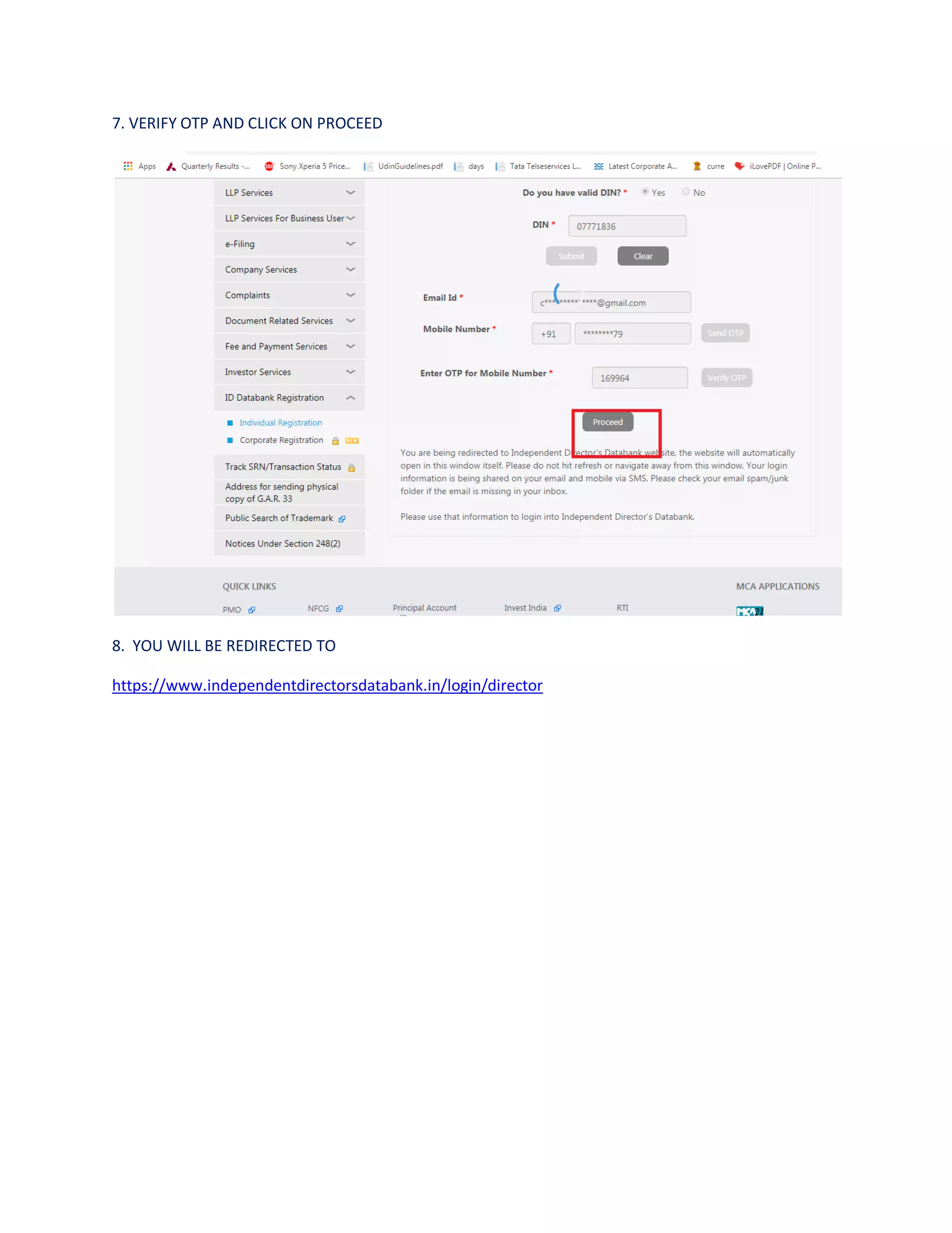 ID Bank Registration Process | PDF