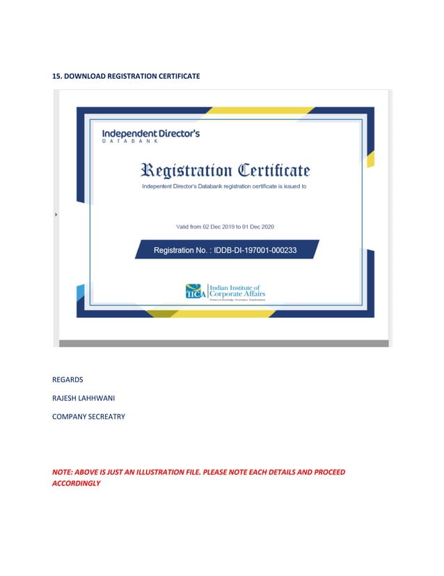 ID Bank Registration Process | PDF