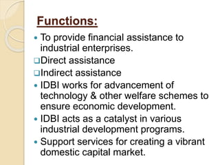 Industrial Development Bank Of India | PPTX