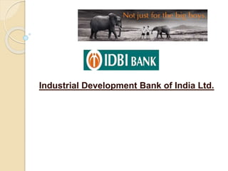 Industrial Development Bank Of India | PPTX