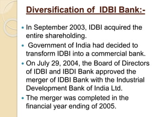Industrial Development Bank Of India | PPTX