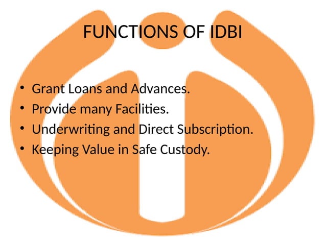 IDBI BANK.pptx IDBI bank industrial development bank | PPT