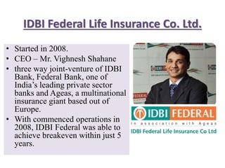 IDBI Federal Comparative study with LIC | PPT