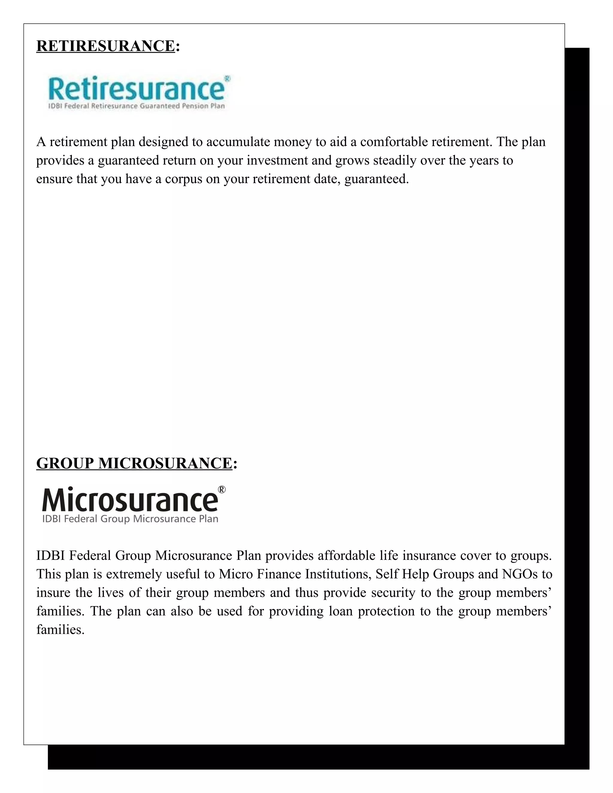 Idbi federal life insurance co ltd. | DOC