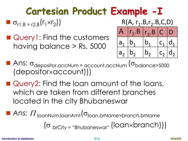 Introduction to database-Formal Query language and Relational calculus ...