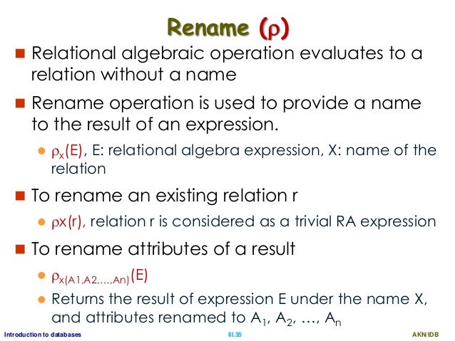 Introduction to database-Formal Query language and Relational calculus