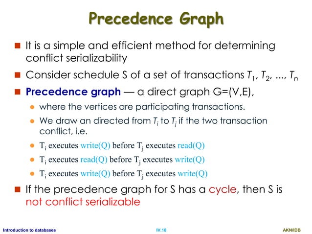 Introduction To Database Transaction Concurrency And Recovery Pdf