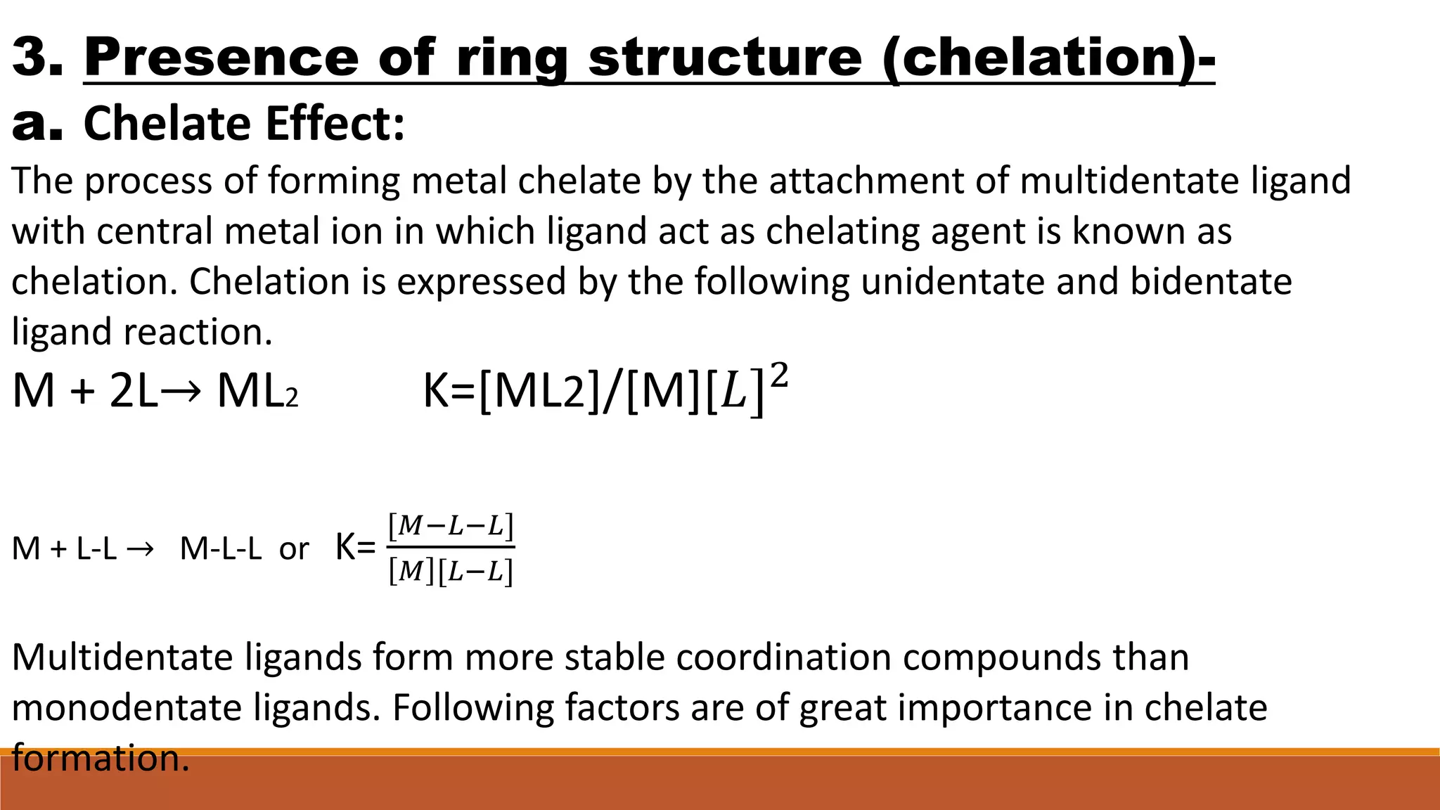 Factors affecting stability of metal complexes | PPTX
