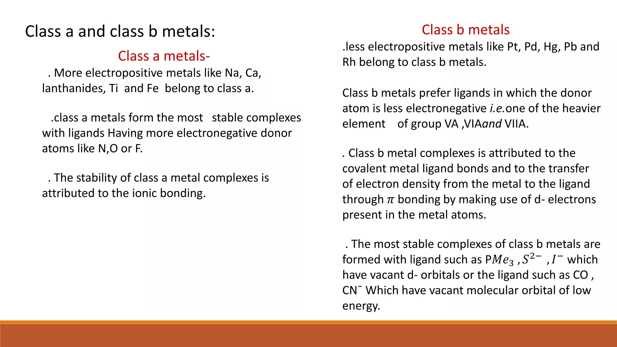 Factors affecting stability of metal complexes | PPTX