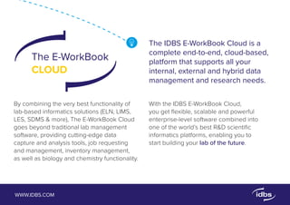 IDBS E-WorkBook Cloud Platform | PDF
