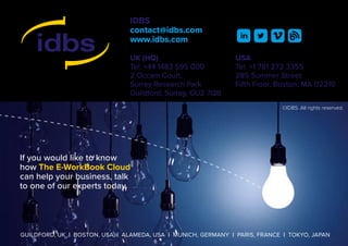 IDBS E-WorkBook Cloud Platform | PDF