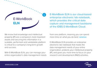 IDBS E-WorkBook Cloud Platform | PDF