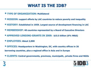 IDB - Financing Opportunities for Water and Sanitation in the Caribbean ...