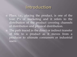 International distribution system: International distribution channels ...