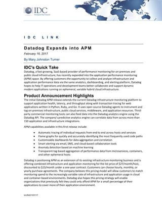 Idc datadog-expands-into-apm | PDF