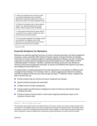 Idc marketing-automation-workbook | PDF